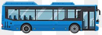 Modern blue city bus illustration | Free PNG - rawpixel