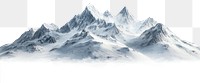 PNG Snowy mountain range snow | Free PNG - rawpixel
