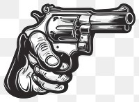 PNG Hand holding revolver illustration | Free PNG - rawpixel