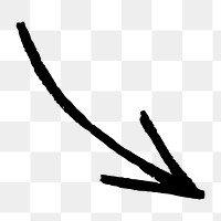 Doodle black arrow png pointing | Premium PNG - rawpixel