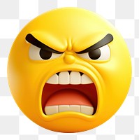 PNG Angry emoji yellow face | Premium PNG - rawpixel