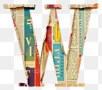 Magazine paper letter W collage | Premium PNG - rawpixel
