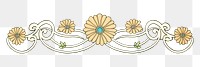 PNG Ornament divider daisy pattern | Premium PNG - rawpixel