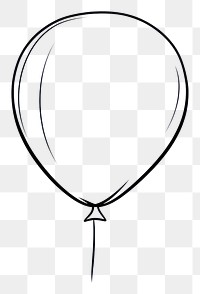 PNG Balloon sketch white line | Premium PNG - rawpixel