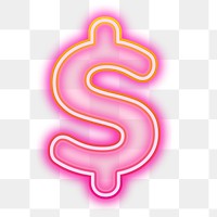 PNG dollar sign pink neon | Premium PNG - rawpixel