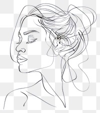 PNG Hand drawn woman drawing | Free PNG - rawpixel