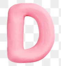 Letter D png pink clay | Free PNG - rawpixel