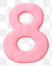 Number 8 png pink clay | Free PNG - rawpixel