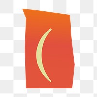Parentheses sign png papercut illustration, | Free PNG - rawpixel