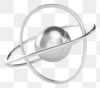 PNG Y2k chrome science atom | Premium PNG - rawpixel