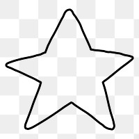PNG Simple hand-drawn star outline, | Free PNG - rawpixel
