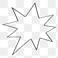 PNG Comic-style explosion outline illustration., | Free PNG - rawpixel