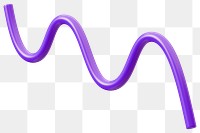 Purple squiggle png 3D sticker | Premium PNG - rawpixel