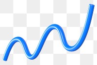 3D blue squiggle png, wavy | Free PNG - rawpixel