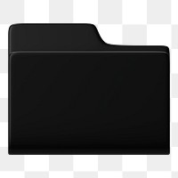 Black folder png sticker, 3D | Premium PNG - rawpixel
