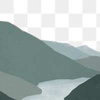 Mountain lake png border, transparent | Premium PNG - rawpixel