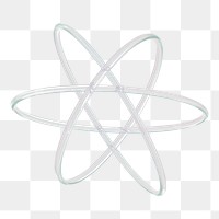 3D atom png icon, transparent | Premium PNG - rawpixel