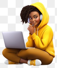 PNG Laptop computer portrait sitting. | Premium PNG - rawpixel