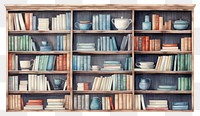 PNG Bookshelf furniture bookcase intelligence. | Free PNG - rawpixel
