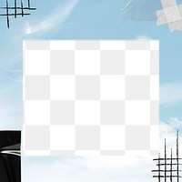Blue sky frame png, transparent | Premium PNG - rawpixel