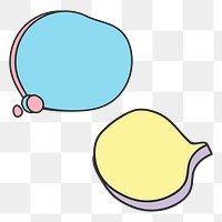 Png cute message balloons, transparent | Premium PNG - rawpixel