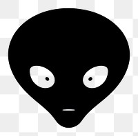 PNG Alien face black silhouette | Premium PNG - rawpixel