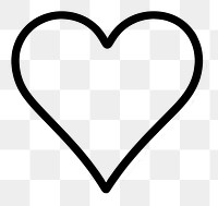 PNG Heart white line white | Free PNG - rawpixel