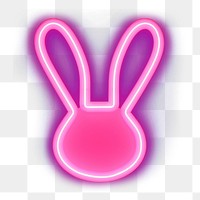 PNG Pastel neon rabbit light | Premium PNG - rawpixel