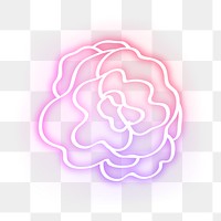 Png neon carnation flower sign | Premium PNG Sticker - rawpixel