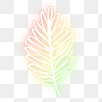 Png neon leaf glowing botanical | Premium PNG Sticker - rawpixel
