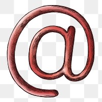 Png at sign clipart red | Premium PNG Sticker - rawpixel