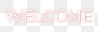 Pink neon welcome png word | Premium PNG - rawpixel