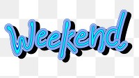 Blue and white Weekend png | Free PNG Sticker - rawpixel