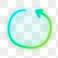 Neon green circle arrow sign | Premium PNG Sticker - rawpixel