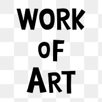 Black work art doodle typography | Premium PNG Sticker - rawpixel