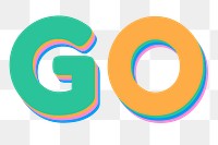 Go letter pastel colored PNG | Premium PNG Sticker - rawpixel