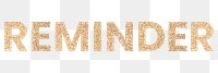 Glittery reminder typography design element | Free PNG Sticker - rawpixel