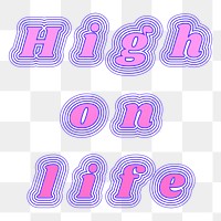 High life png retro font | Premium PNG Sticker - rawpixel
