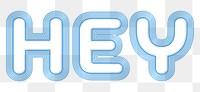 Hey png typography offset stroke | Premium PNG Sticker - rawpixel