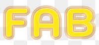 Transparent fab funky offset typography | Premium PNG Sticker - rawpixel