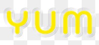 Yum transparent offset stroke word | Premium PNG Sticker - rawpixel