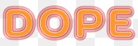 Transparent dope offset stroke typography | Premium PNG Sticker - rawpixel