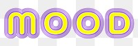 Transparent mood offset stroke lettering | Premium PNG Sticker - rawpixel