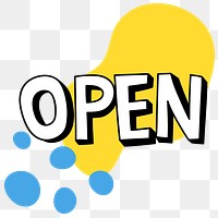 Open png word bold font | Premium PNG - rawpixel