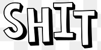 Shit shadow font typography png | Premium PNG Sticker - rawpixel