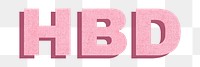 Word HBD png font typography | Free PNG Sticker - rawpixel