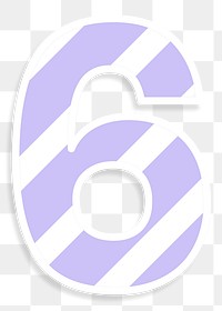 Number 6 font colorful graphic | Premium PNG Sticker - rawpixel