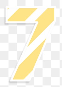 Number seven font illustration png | Premium PNG Sticker - rawpixel
