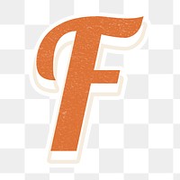 F letter vintage font lettering | Premium PNG Sticker - rawpixel