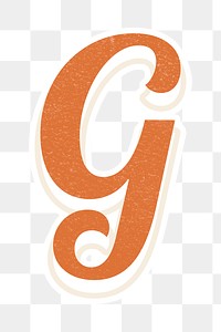 Letter G retro bold font | Premium PNG Sticker - rawpixel